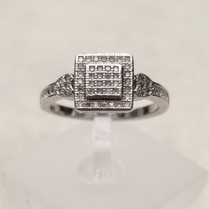 fstepka | Jewelry | Sterling Square Pave Ring | Poshmark